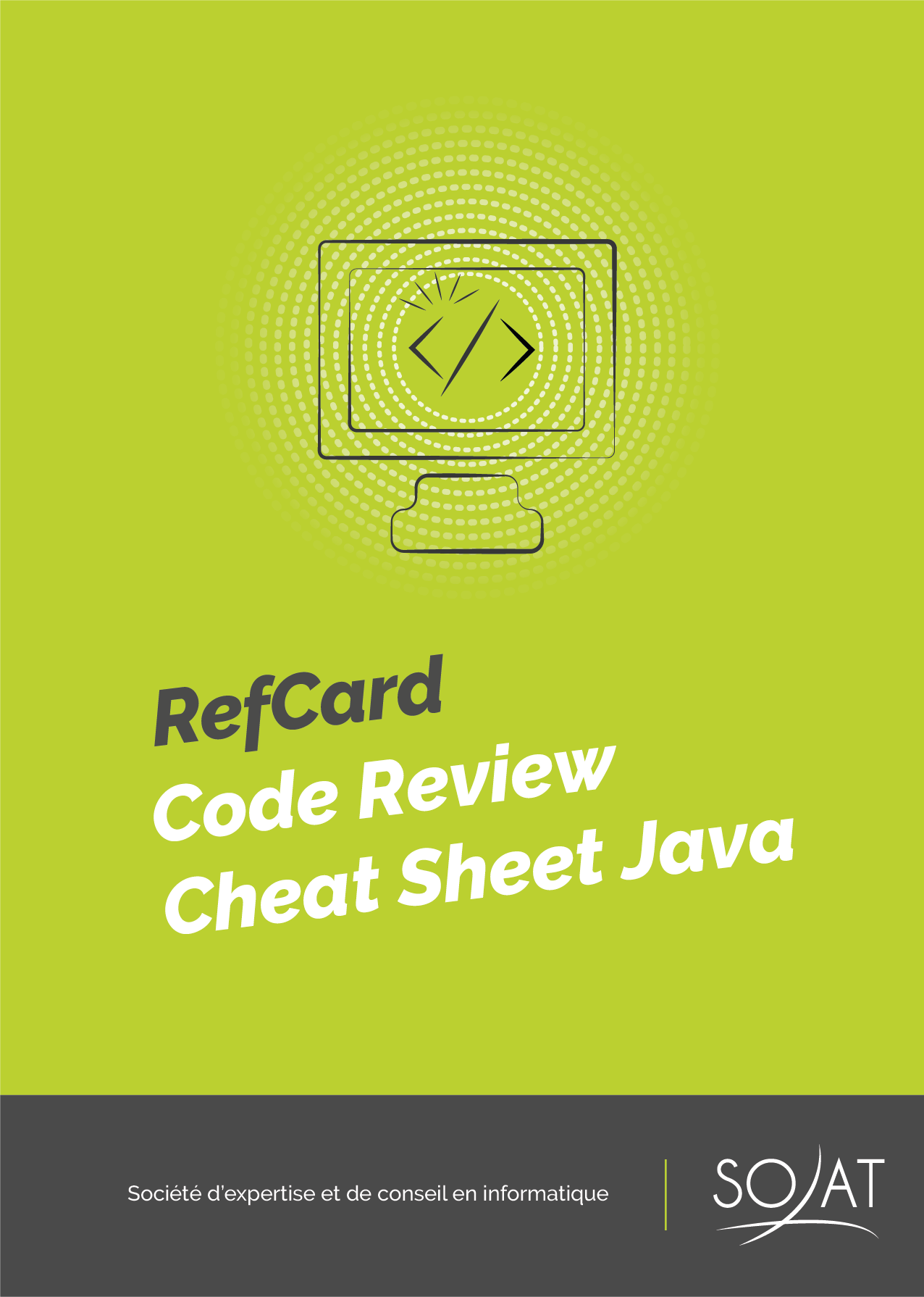 RefCard Code Review Cheat Sheet Java | Néosoft